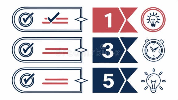 Checklist with Numbers, Task Management, Process Steps, To Do List ...