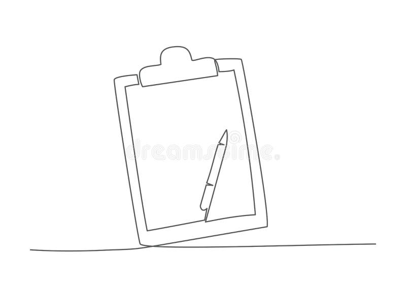 Checklist One Line Drawing Stock Illustrations – 254 Checklist One Line ...