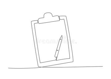 Checklist One Line Drawing Stock Illustrations – 254 Checklist One Line ...