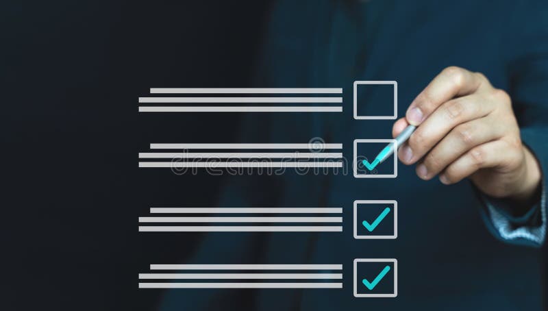 Checklist Online and Correct Mark on Data for Approve, Data Inspection ...