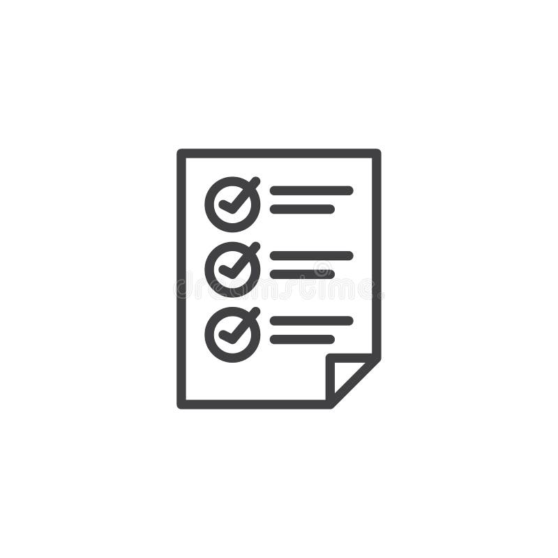 Checklist Outline and Filled Vector Icon Sign Symbol Stock Vector ...