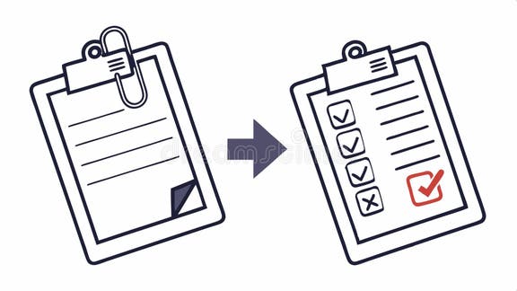Checklist Outline, Task and To,do List Symbol Graphic. Vector Design Generative AI Stock Vector ...