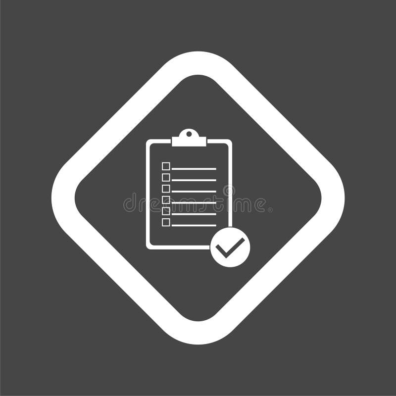 Checklist Page vector icon stock vector. Illustration of options ...