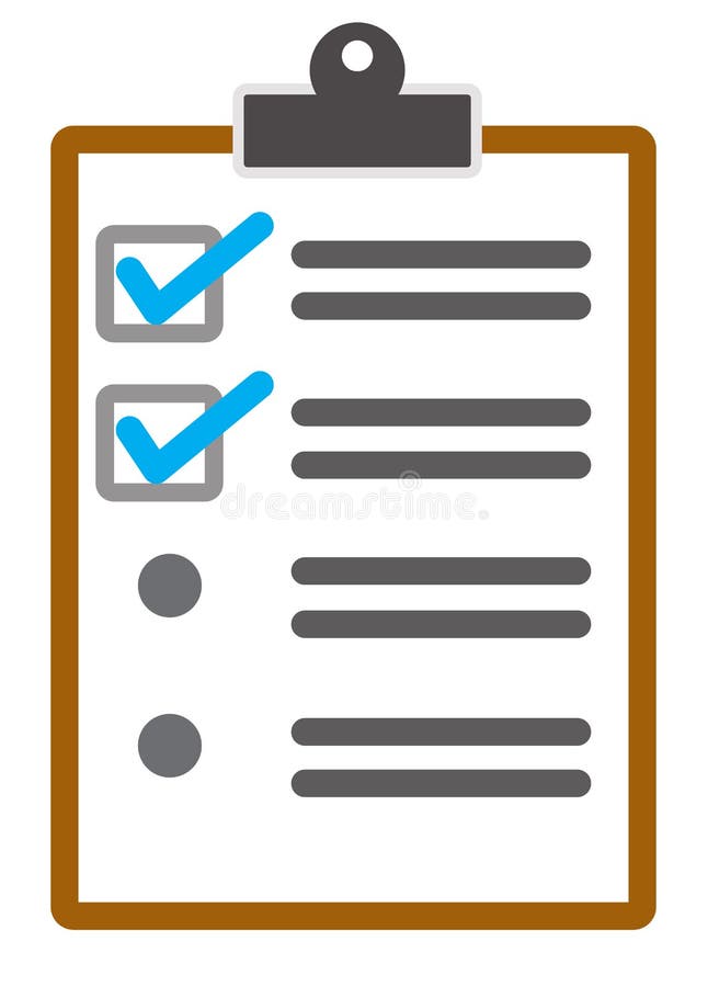 Checklist Page Vector Icon on White Background. Checklist Icon for Your ...