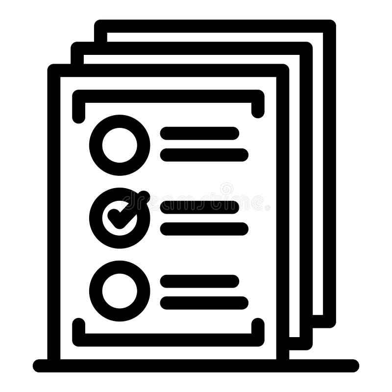 Checklist Board Icon, Outline Style Stock Vector - Illustration of note ...
