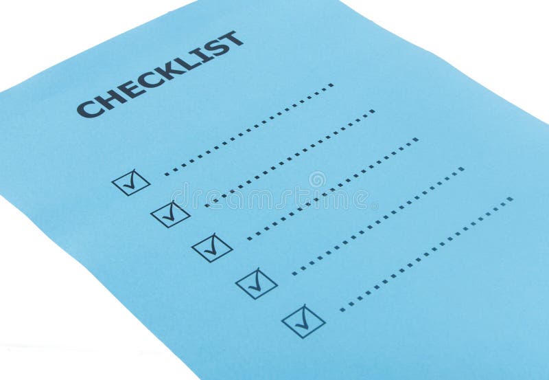Checklist Paper on Clipboard Isolate on White Stock Photo - Image of ...