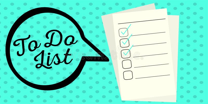 To do list illustration stock vector. Illustration of message - 167713089