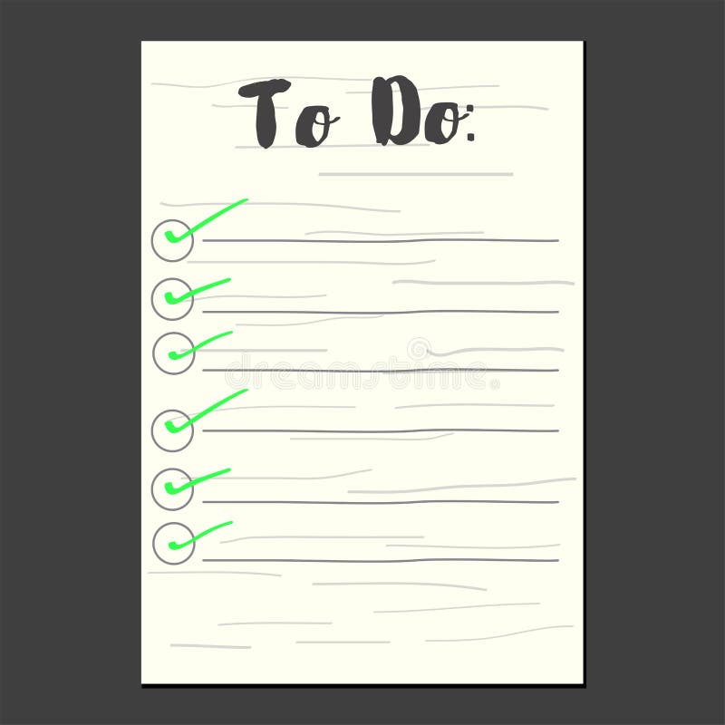 To do list illustration stock vector. Illustration of hand - 167713113