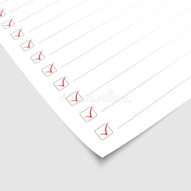Checklist Paper. Vector Illustration Eps10 Stock Vector - Illustration ...