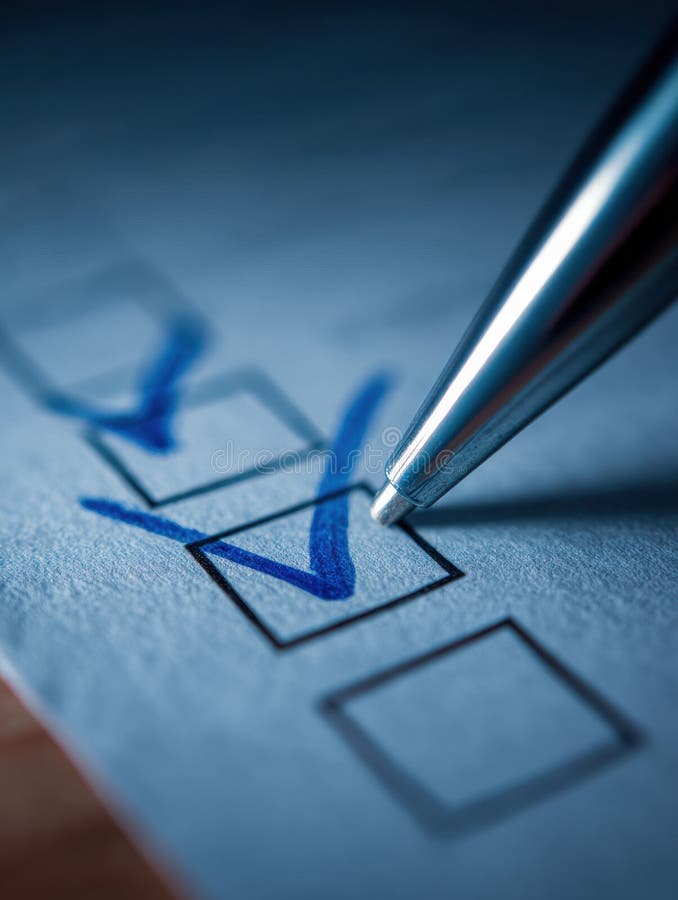 Password Hygiene Checklist Shows Completed Items Marked with a Blue Pen ...