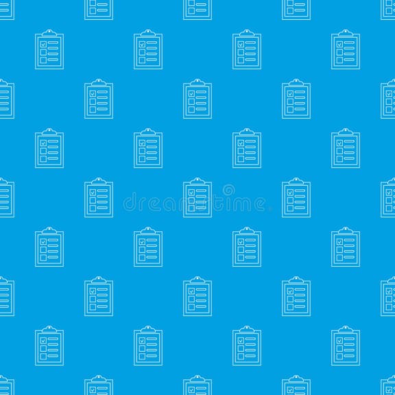 Checklist Pattern Vector Seamless Blue Stock Vector - Illustration of ...