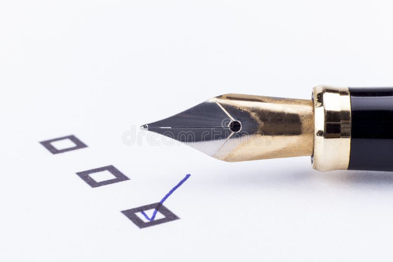Checklist and Pen stock photo. Image of solution, business - 35005378