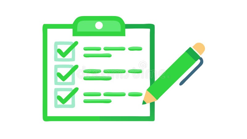 Checklist with Pencil Icon, Task Management Planning, Vector Design ...