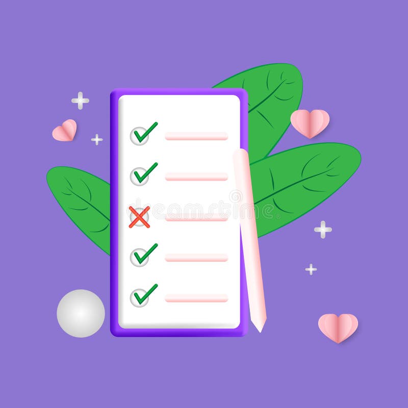 Checklist on a Phone Screen. Successful Completion of Business Tasks ...