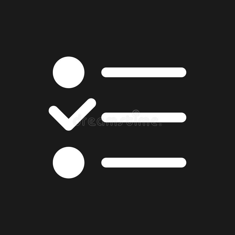 Checklist Pixel Dark Mode Glyph Ui Icon Stock Illustration ... Checklist Pixel Dark Mode Glyph Ui Icon Stock Illustration ...