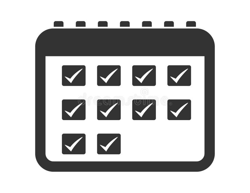 Checklist Plan Calendar Vector Icon Stock Vector - Illustration of ...