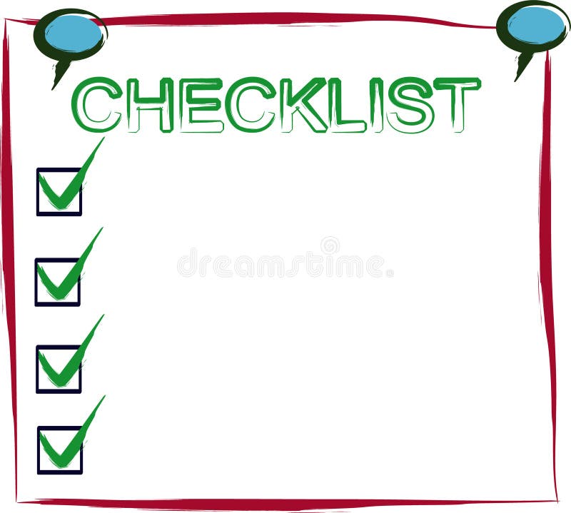 Comms Checklist Clipart