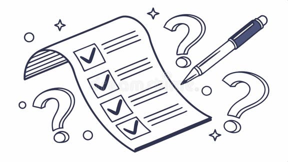 Checklist with Question Marks, Tasks and Uncertainty Icon Vector Design ...