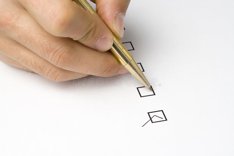 Checklist Questionnaire Quality of Service Stock Image - Image of ...