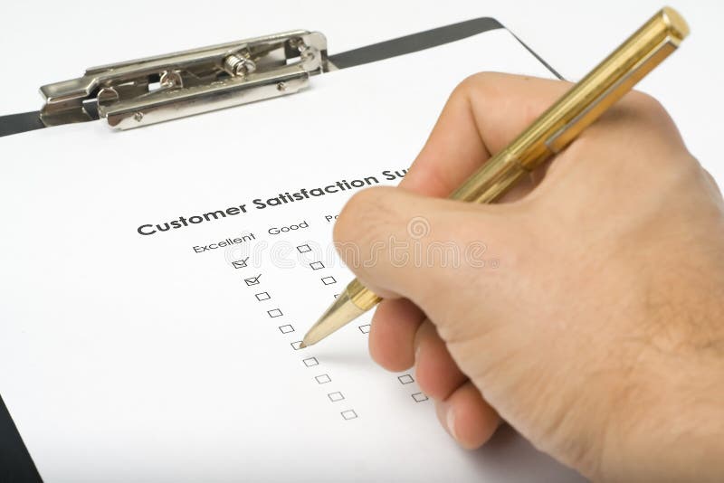 Checklist Questionnaire Quality of Service Stock Image - Image of ...