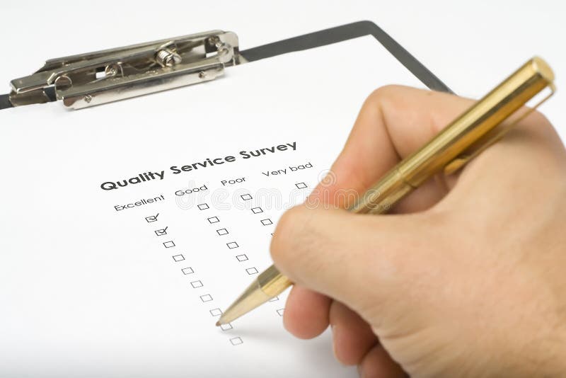 Checklist Questionnaire Quality of Service Stock Photo - Image of check ...