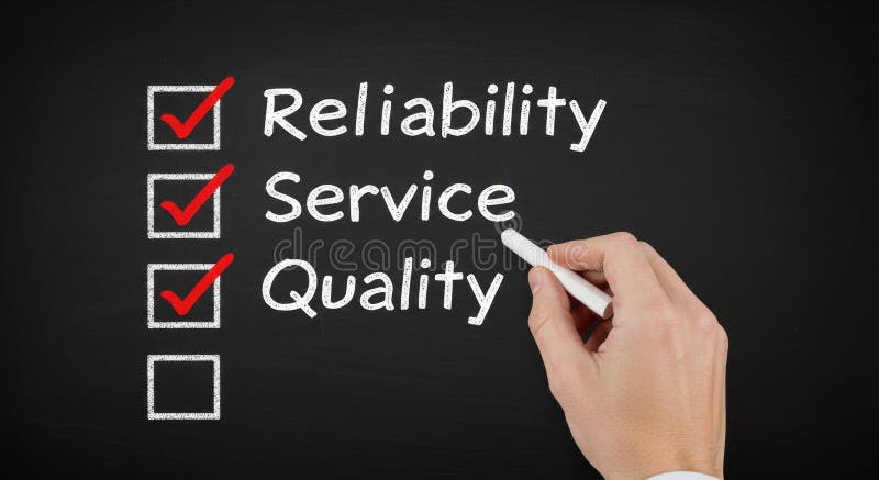 Checklist with Reliability Service and Quality Attributes with Hand ...