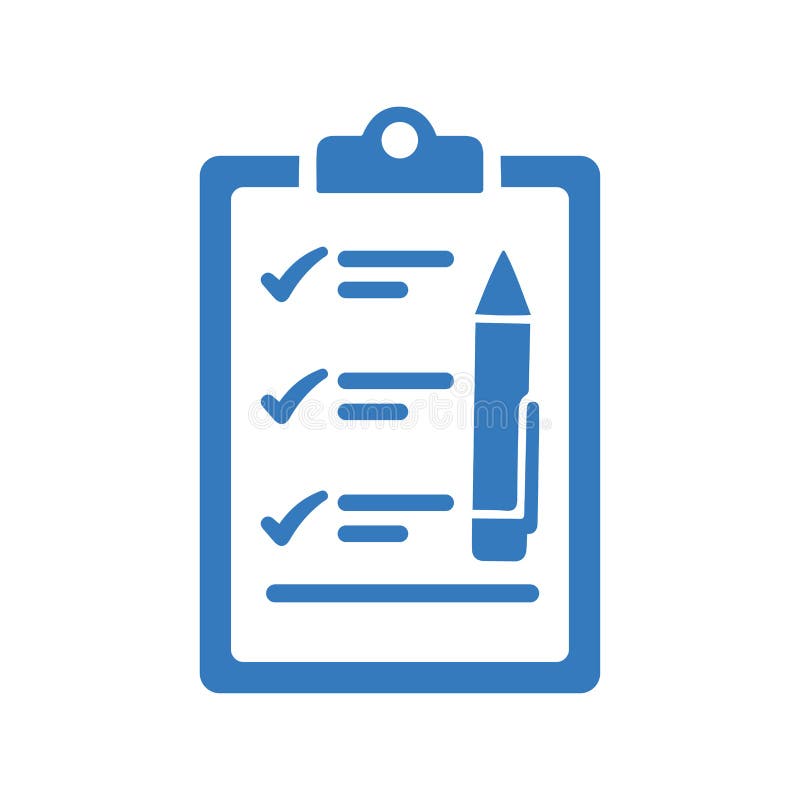 Checklist, Report Icon. Blue Vector Design Stock Vector - Illustration ...
