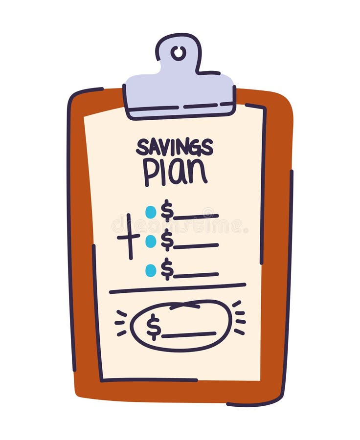 Checklist with Saving Plan in it Stock Vector - Illustration of list ...