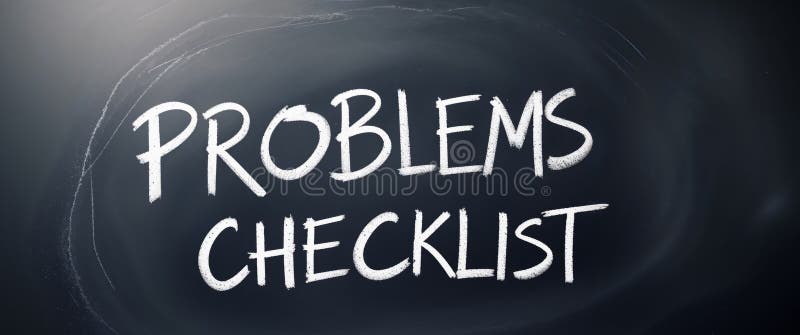 Checklist Showing Focus on Problems Over Solutions Written in White ...