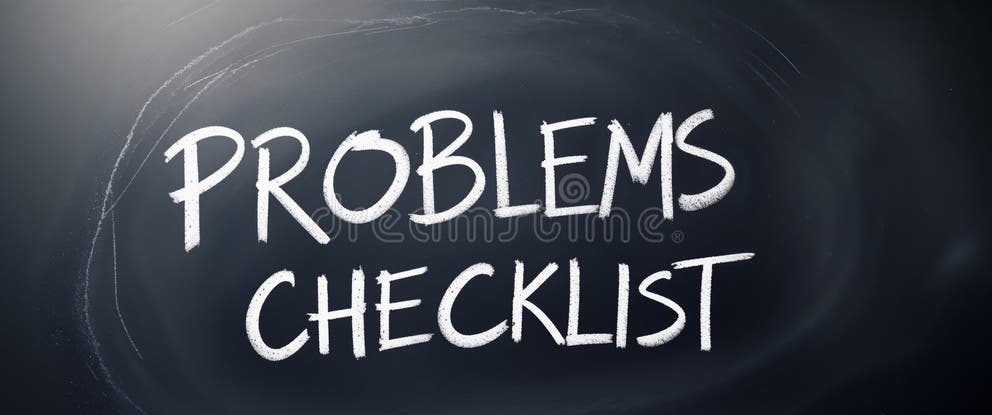 Checklist Showing Focus on Problems Over Solutions Written in White ...