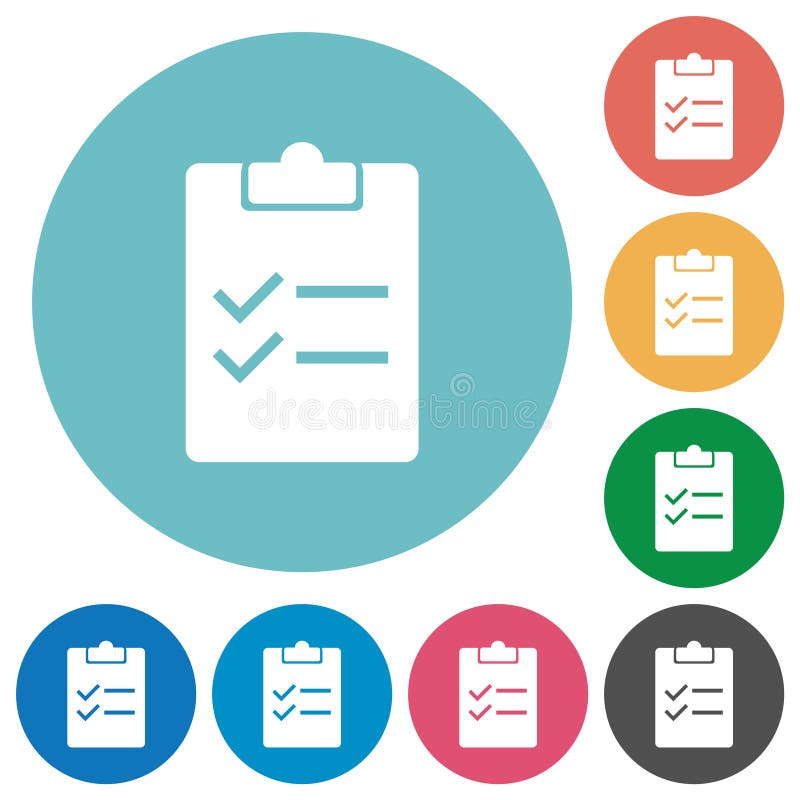 Checklist Flat Color Icons Stock Illustrations – 1,354 Checklist Flat ...