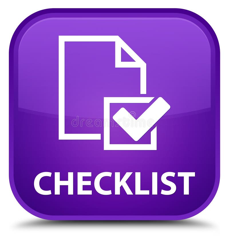 Checklist Special Purple Square Button Stock Illustration ...
