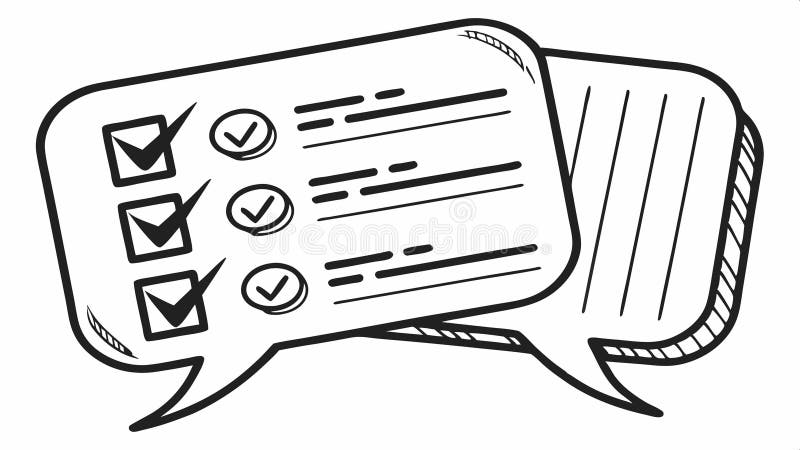 Checklist in Speech Bubble, Task Management Icon Vector Design ...