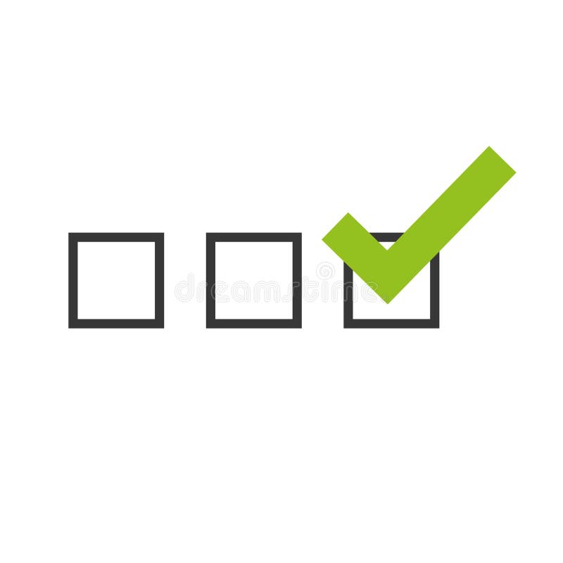 Checklist with Square Cases Icon Image Stock Vector - Illustration of ...