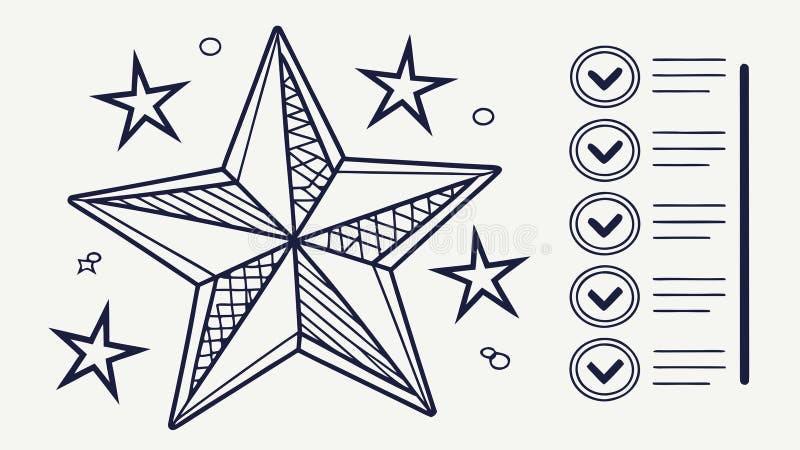 Checklist Star Icon for Goals Achievements, Vector Design Generative AI ...