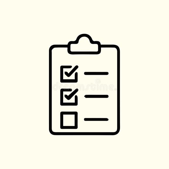 Checklist Symbol Showing Completion and Tasks To Be Done Simple Icon ...