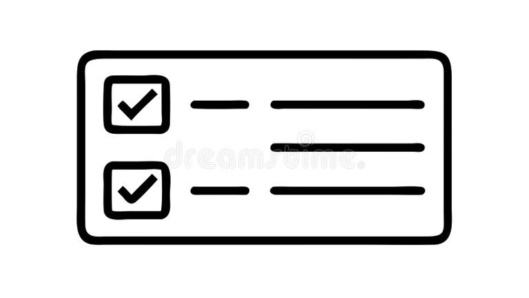 Checklist Task List To,Do Vector Outline Icon, Vector Design Generative ...