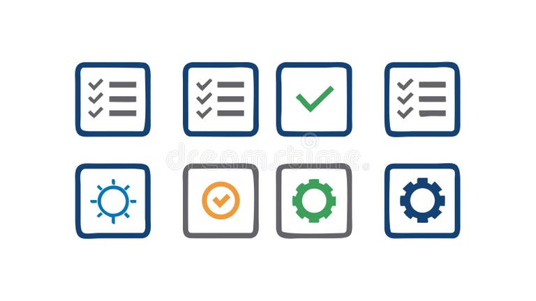 Checklist and Task Management Vector Icons Set, Vector Design ...