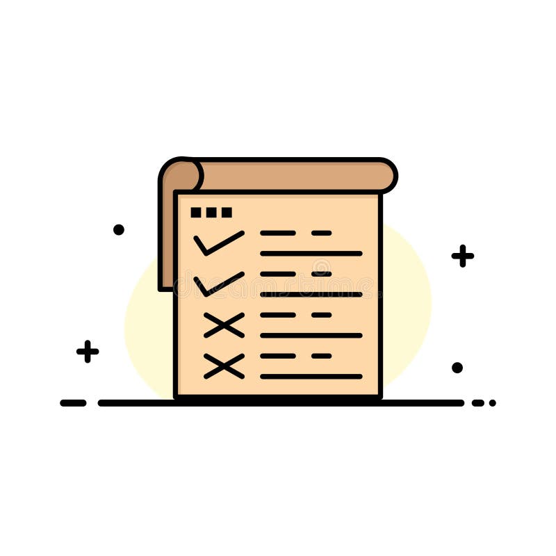 Checklist, Testing, Report, Qa Business Logo Template. Flat Color Stock ...