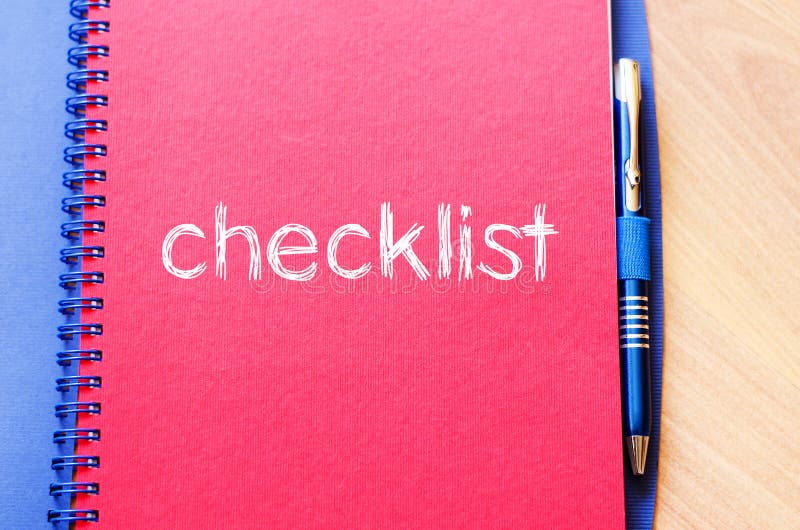 Checklist Text Concept on Notebook Stock Image - Image of note, board ...