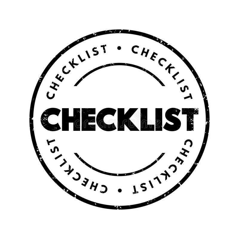 Checklist Text Stamp, Concept Background Stock Illustration ...
