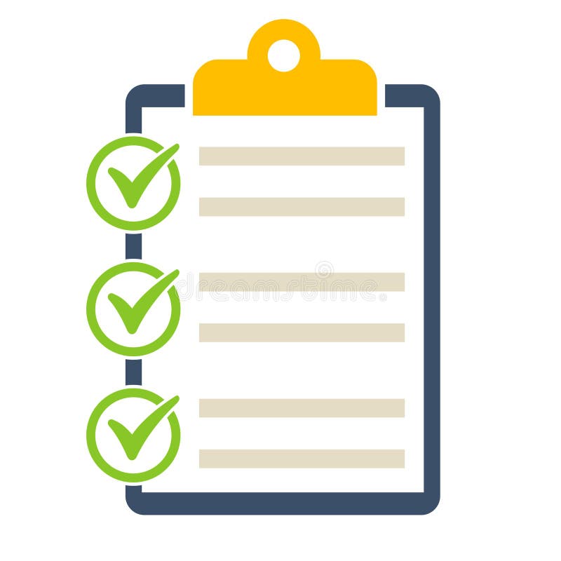 Checklist and Tick Icon Vector Design. Stock Vector - Illustration of ...