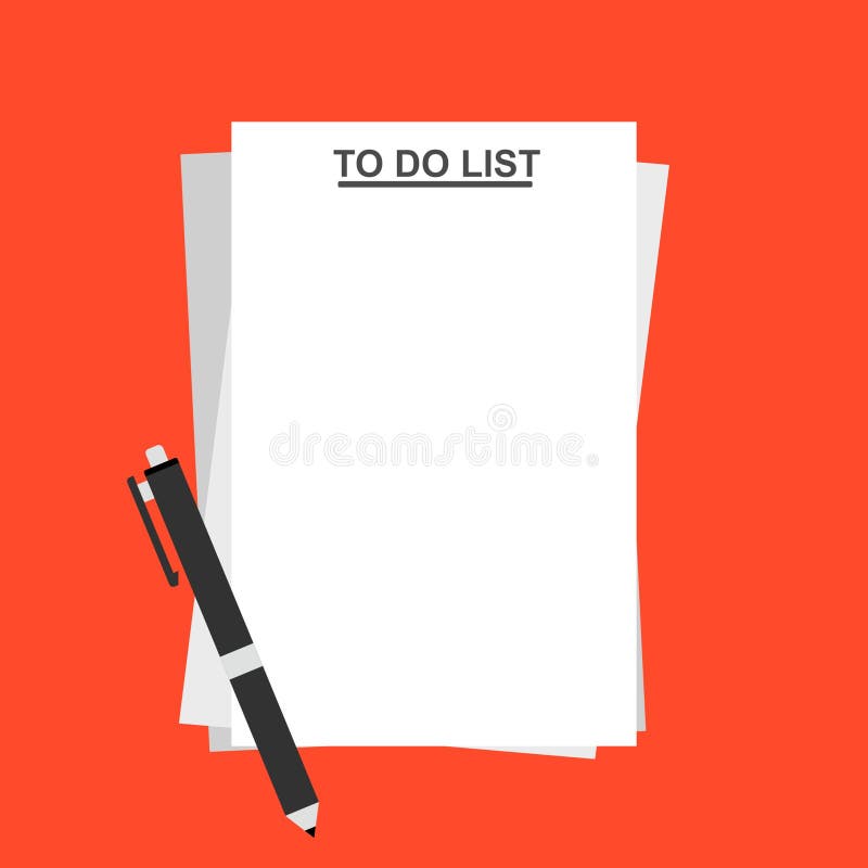 Checklist on To Do List. Form Illustration with Man Signing a Paper ...