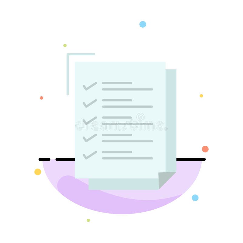 Checklist, To Do List, Work Task, Notepad Abstract Flat Color Icon ...
