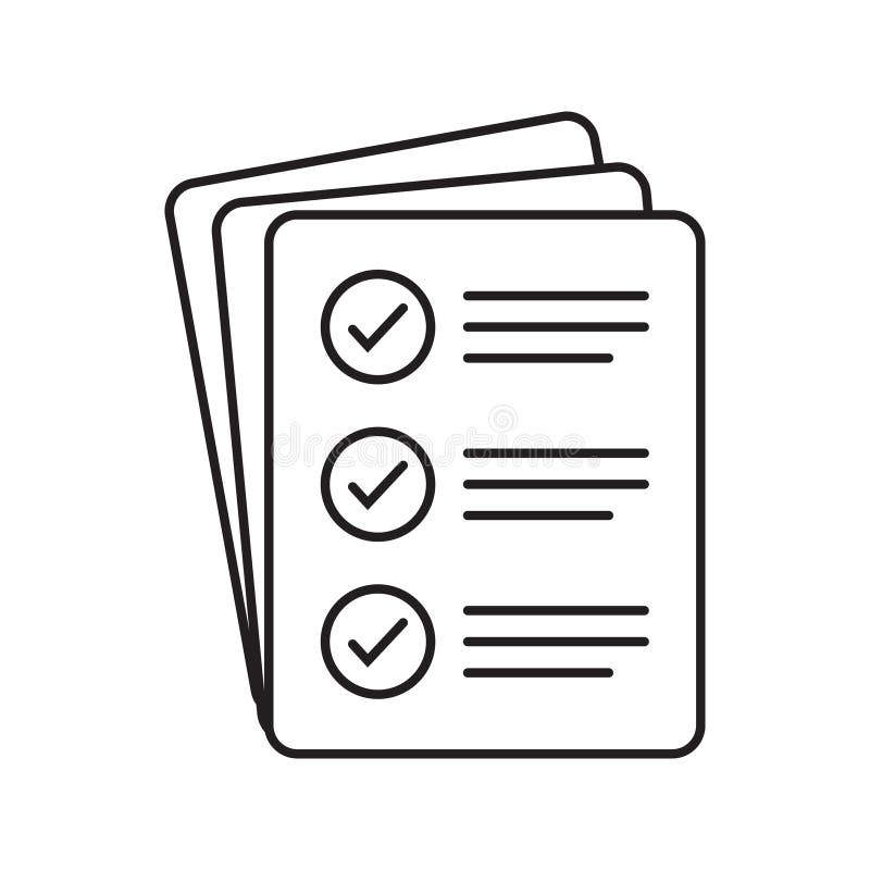 Checklist Vector Icon. Document Icon, Questionnaire Icon. Stock Vector ...