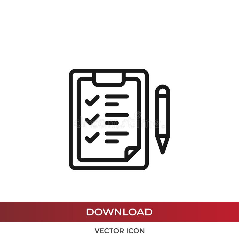 Checklist Vector Icon in Modern Design Style for Web Site and Mobile ...