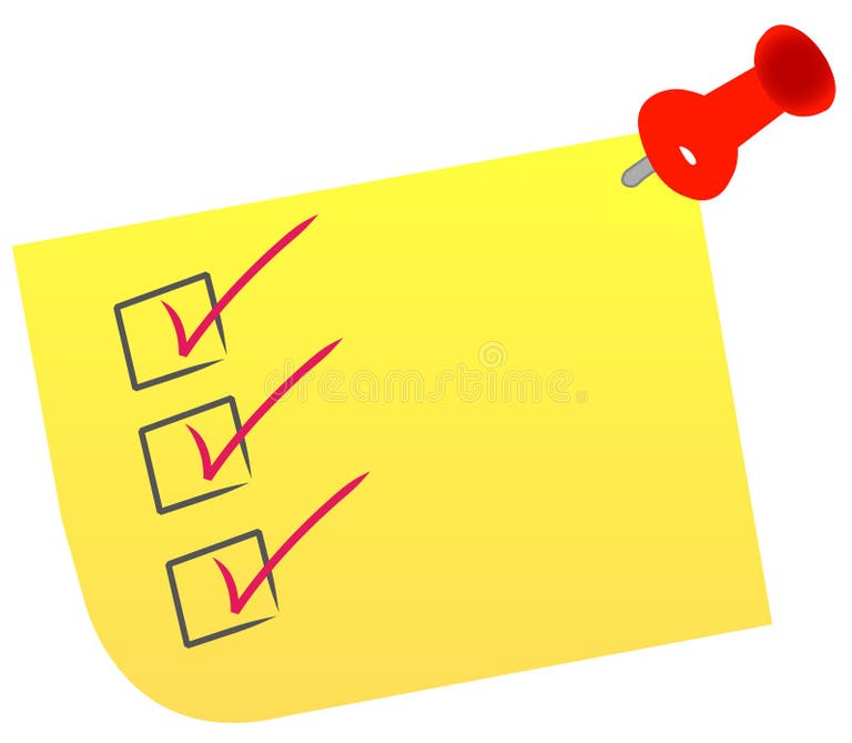 Checkliste auf Anmerkung vektor abbildung. Illustration von exemplar ...