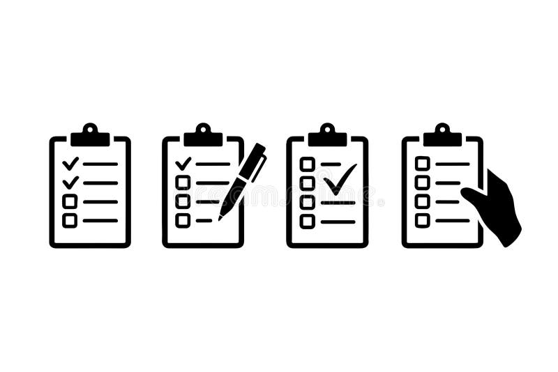 Checklists with Check Marks and Pen for Task Management and Planning ...