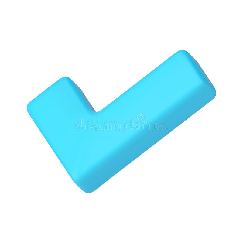 Checkmark Approved Blue Confirmation Done Success Correct Choice 3d ...