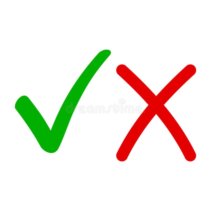 Check Mark Sign Approved and Reject Stock Vector - Illustration of ...